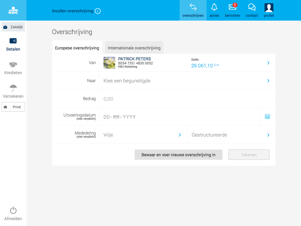 Hoe werkt KBC Touch - betalen - KBC Bank & Verzekering